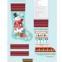 Vintage Cranston Jumbo Christmas Stocking Cut Craft Panel Toyland ...