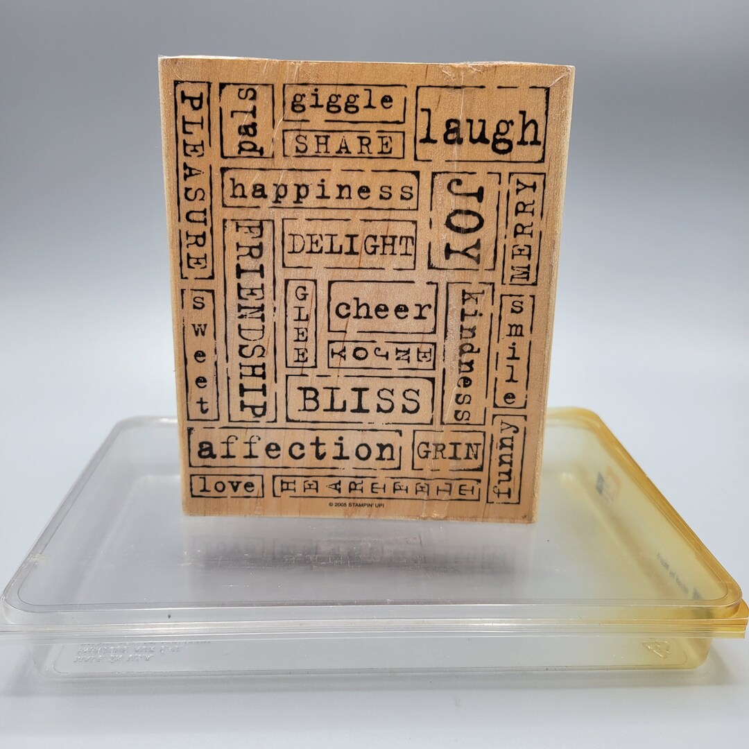 Stampin' up Word by Word Background Stamp - Wood Mounted Rubber Stamp ...