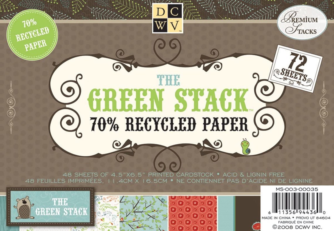 The Green Stack 4 1/2 X 6 1/2 72 Sheets One Sided - Etsy