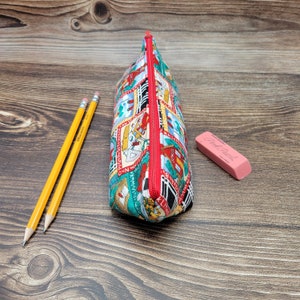 School Theme Zipper Bag Handmade for Students & Teachers, Cute Pencil ...