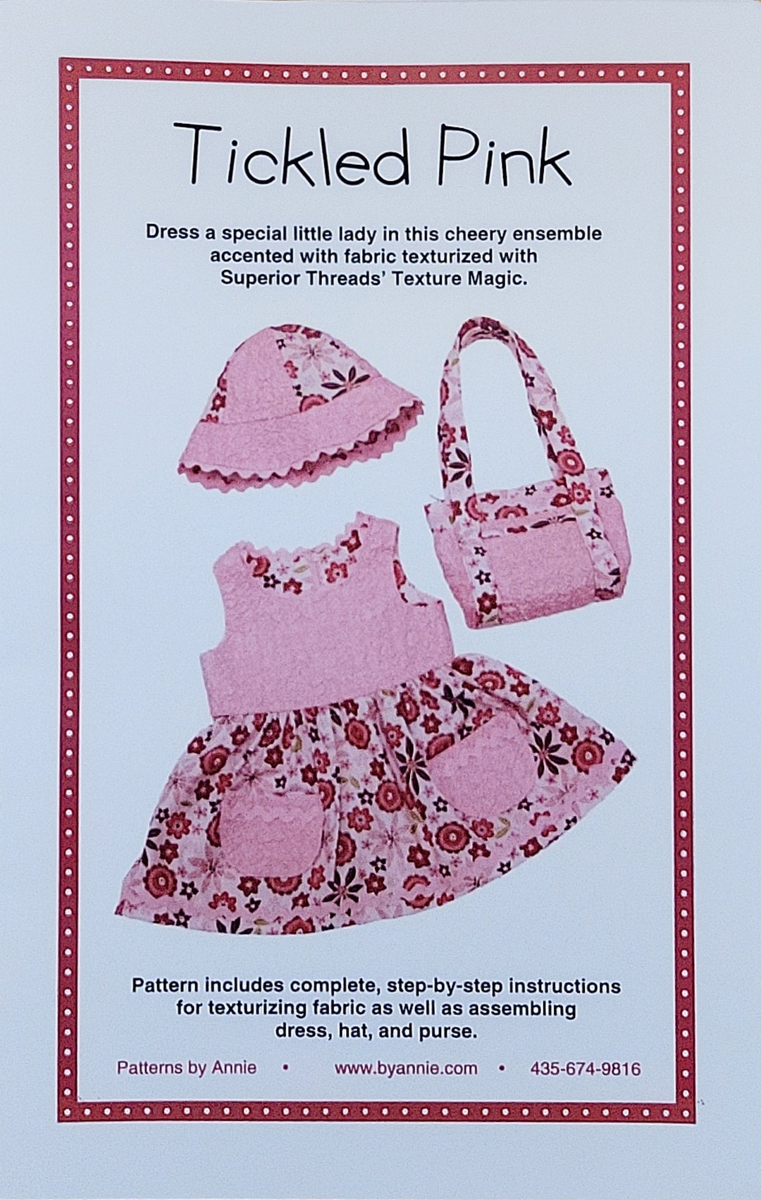 Toddler Dress Patterns by Annie Tickled Pink Sewing Pattern Size Ages 1 ...