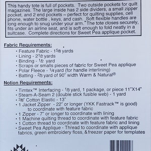 Pocket Tote Sewing Patten by Timber Lane Press Purse Handbag Unique Bag ...