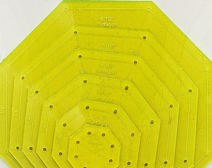 PM Quilting Octagon Acrylic Ruler Template Set - Etsy