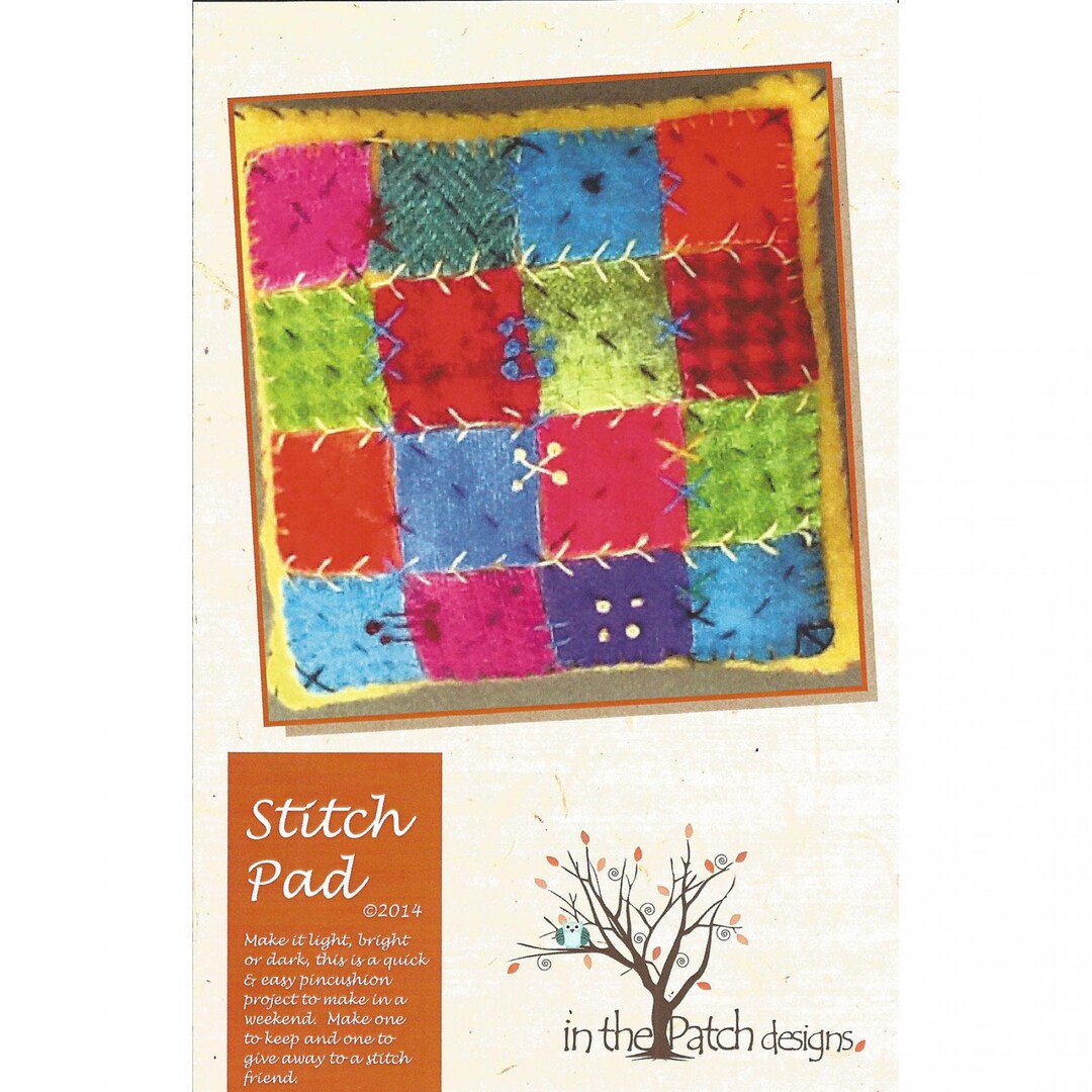 Stitch Pad Quilted Pin Cushion Craft Kit - DIY Patchwork for Sewing ...