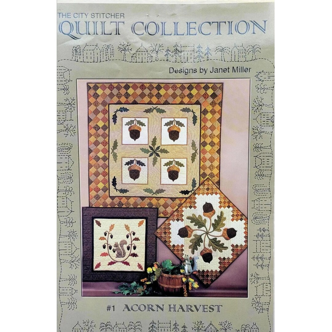 Acorn Harvest Quilt Pattern: Vintage 1998 Autumn Applique Design - Etsy