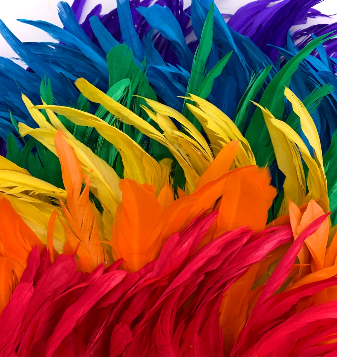 Rooster Coque Bleach Dyed - Many Colors & Sizes - Sold by the Inch ...