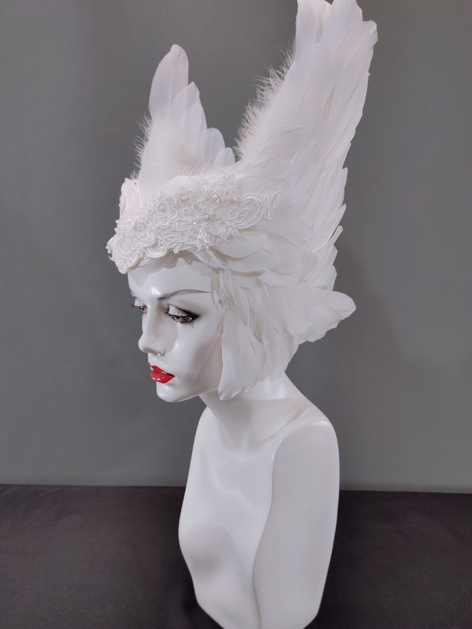 Valkyrie Inspired Feather Headdress - - Goose - Etsy
