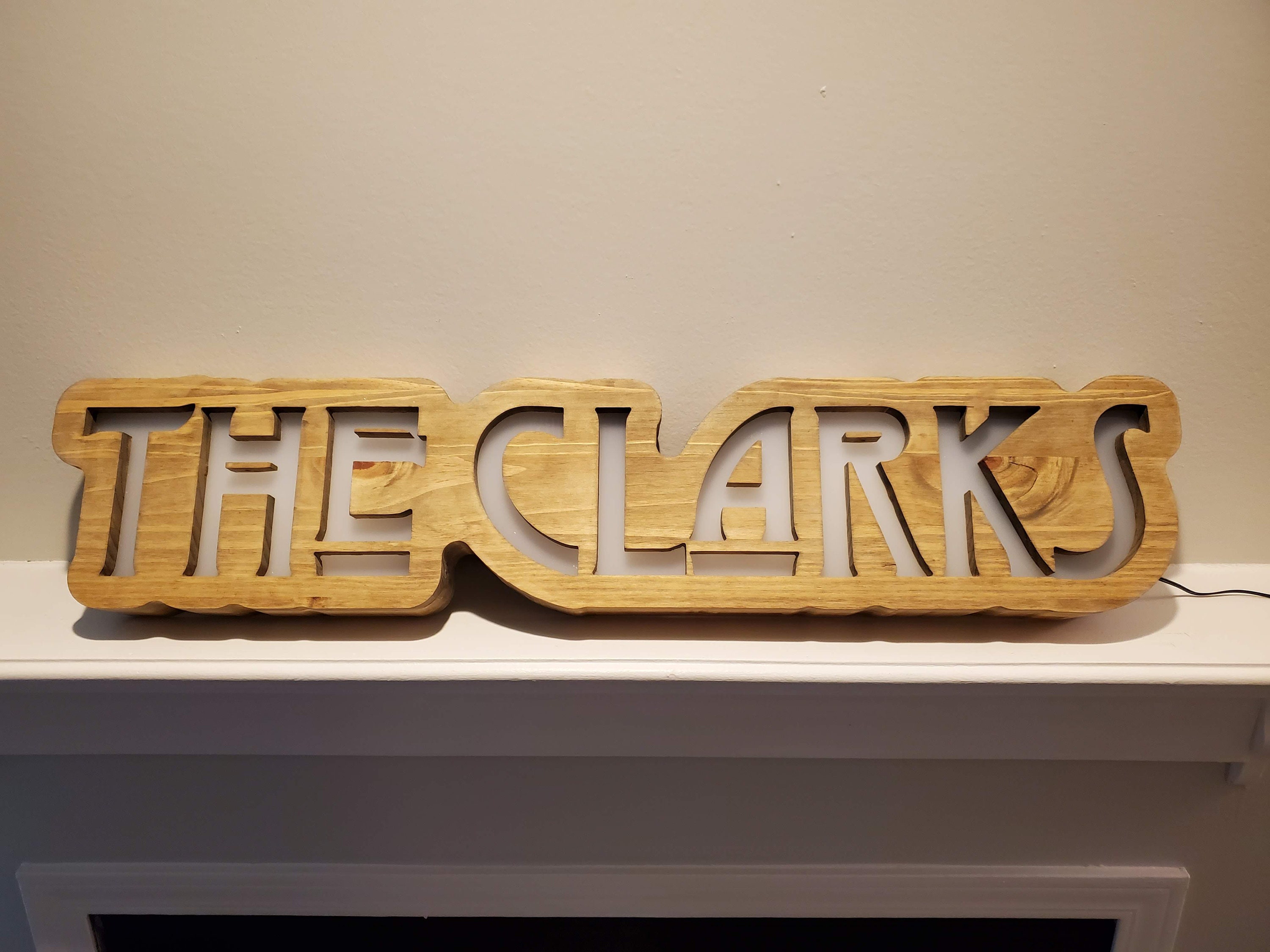 Custom Wooden LED Signs, LED Sign, Custom Wood Sign, LED Art, Wall Art ...