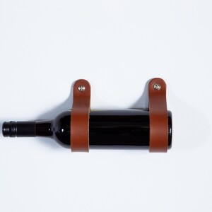Leather Straps for Wine Bottle | Set of Two - Etsy