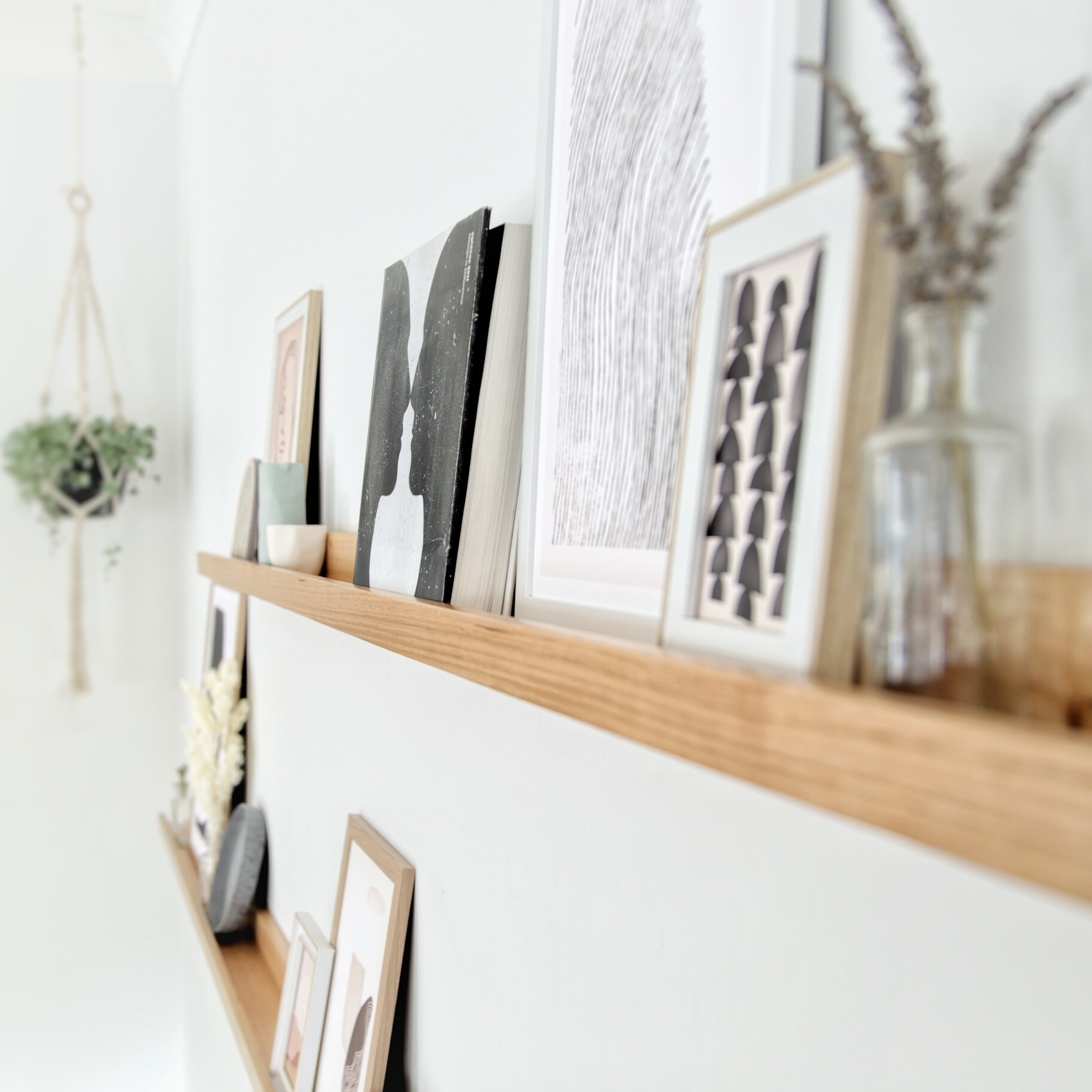 Gallery Ledge | Long Picture Ledge | Narrow Floating Shelf - Etsy Australia