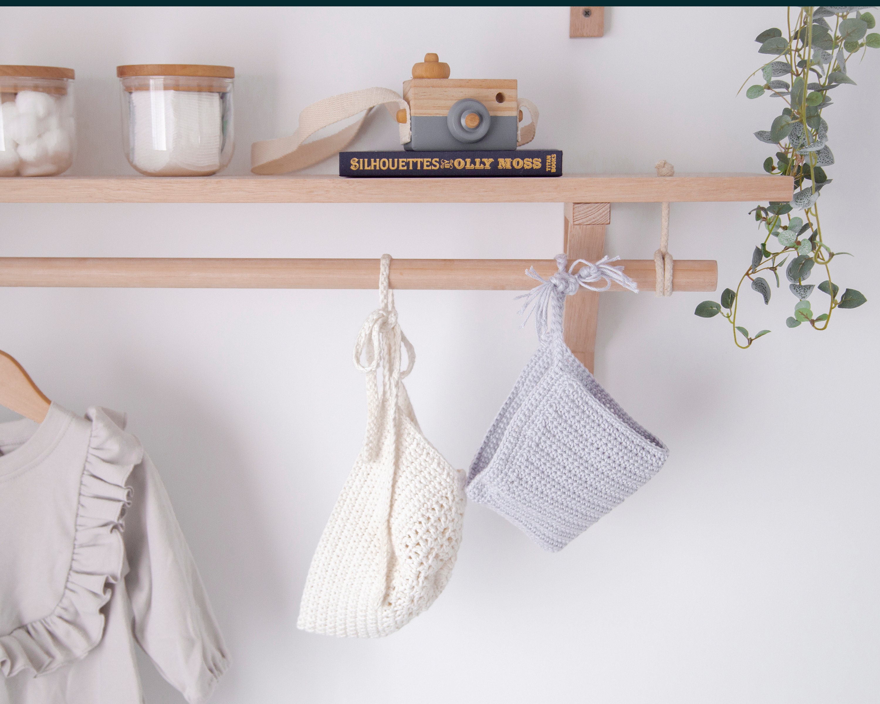 Bracket Shelf With Hanging Rod Wooden Nursery Shelving - Etsy Australia