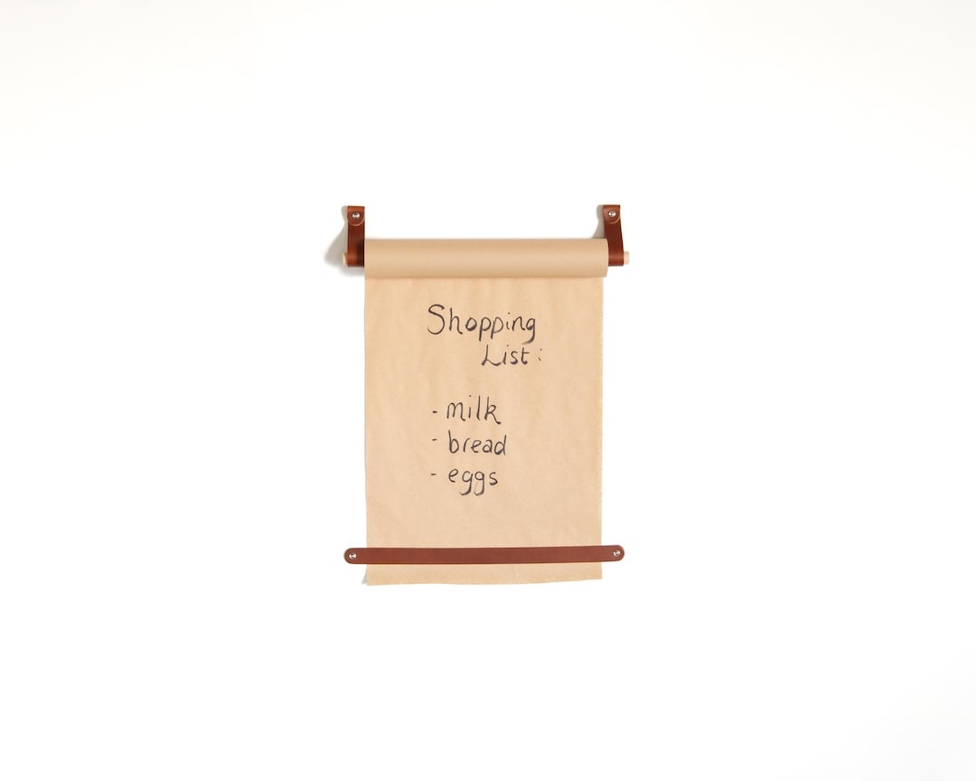 Wood & Leather Paper Roll Hanger: Café Menu Board - Etsy