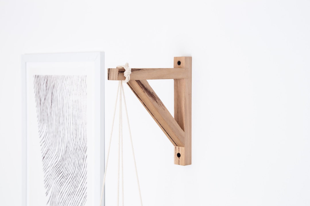 Small Timber Wall Bracket: Scandinavian Plant Hanger - Etsy