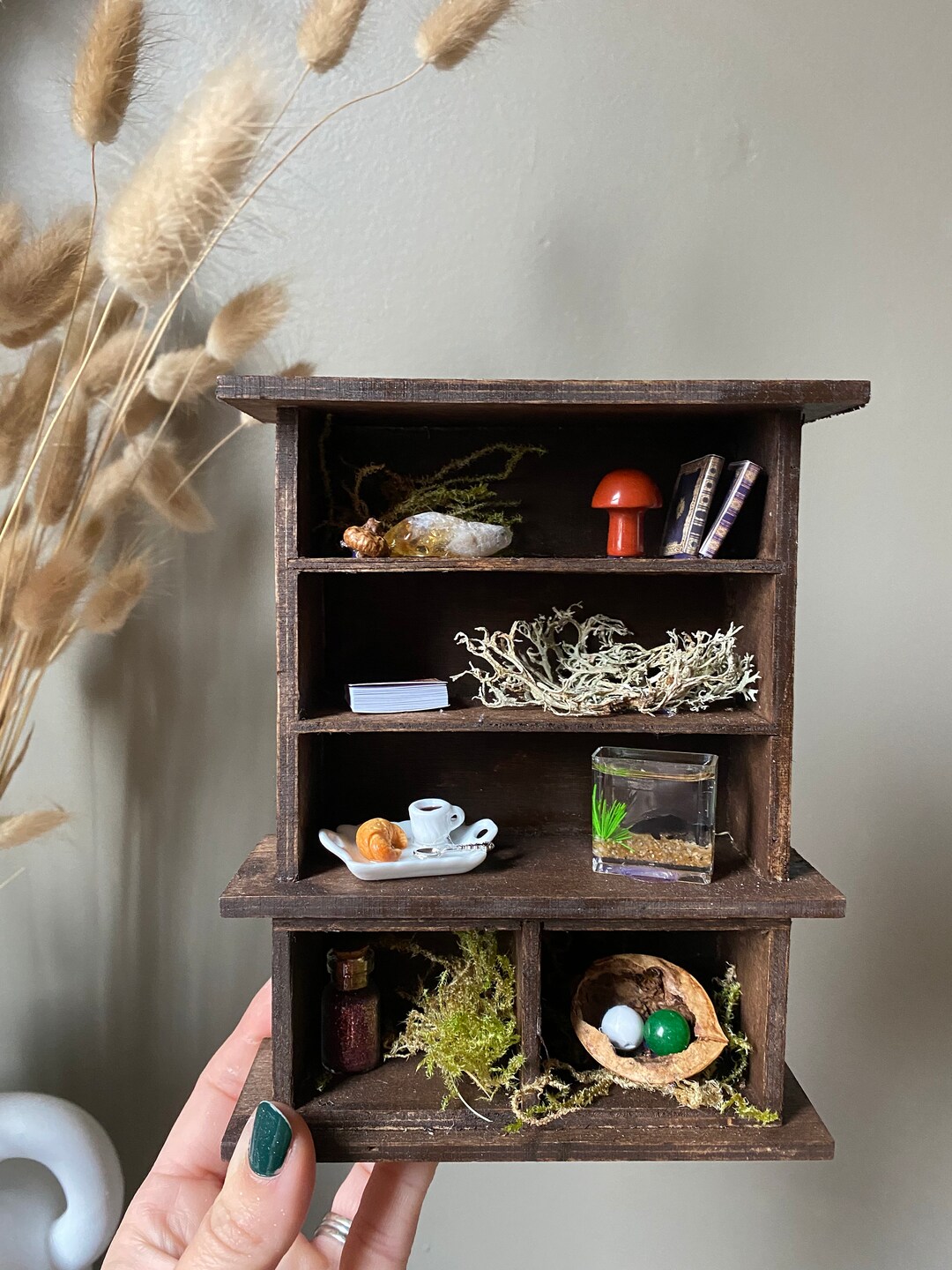 Mini Crystal Bookshelf Decor 2 - Etsy