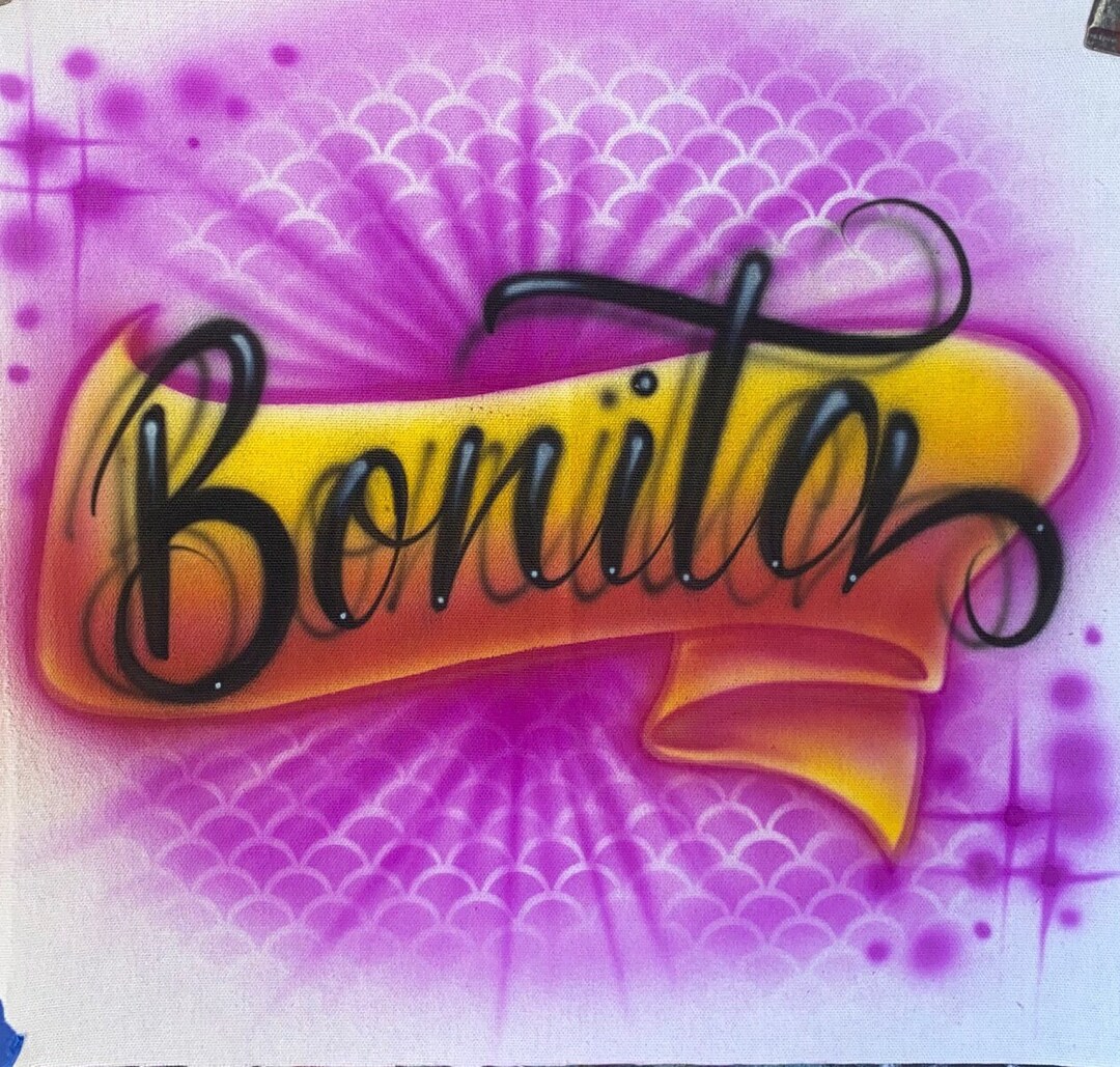 Bonita Airbrush Name-airbrushed T-shirt Design Personalized Birthday ...