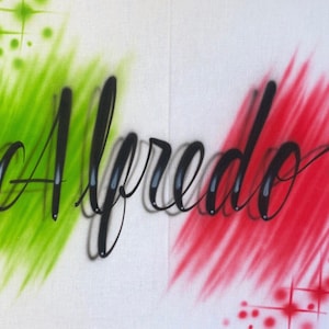 Alfredo Airbrush Name-airbrushed T-shirt Design Personalized Birthday ...
