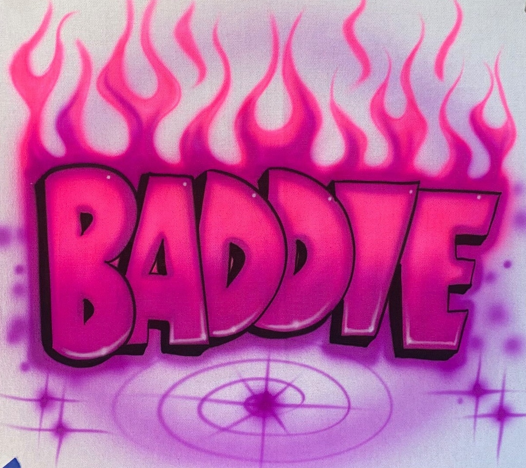 Baddie Airbrush Name-airbrushed T-shirt Design Personalized Birthday ...