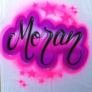Moran Airbrush Name-airbrushed T-shirt Design Personalized Birthday ...