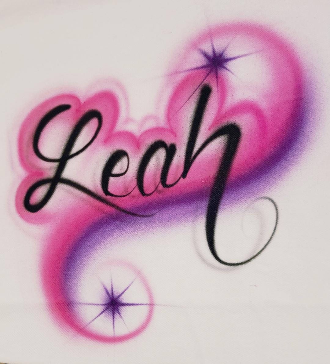 Airbrush SCRIPT Name-airbrushed T-shirt Design Personalized Birthday ...
