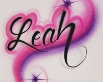 Baddie Airbrush Name-airbrushed T-shirt Design Personalized Birthday ...