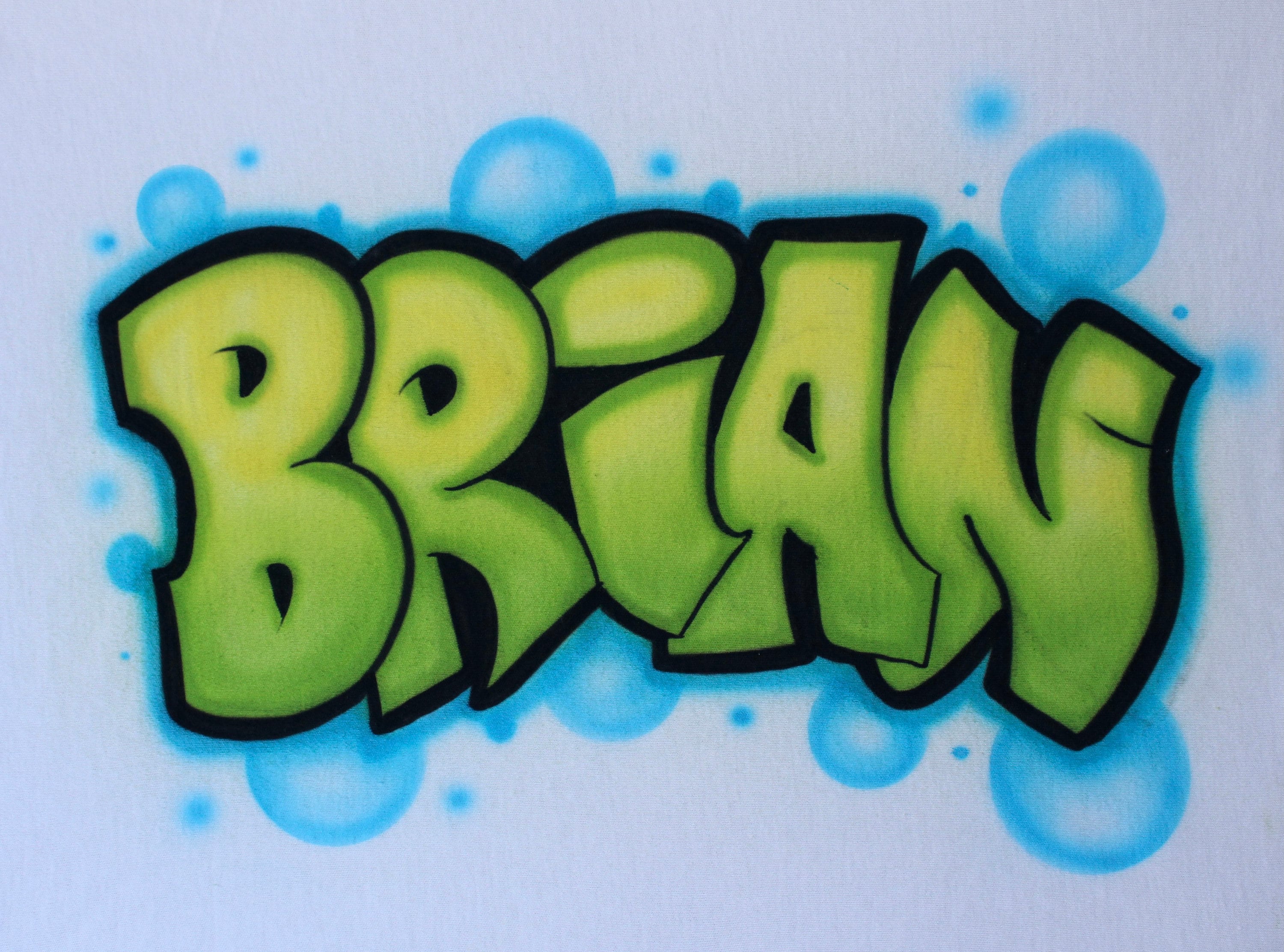 Custom Airbrushed Name Personalized Shirt Brian Birthday Gift - Etsy