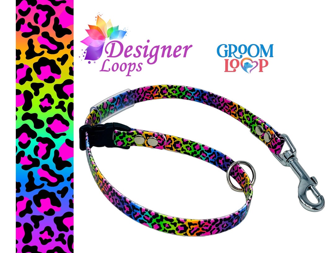 Neon Leopard slip Lead Loop. Biothane® 5/8 Biothane Webbing, Strong ...