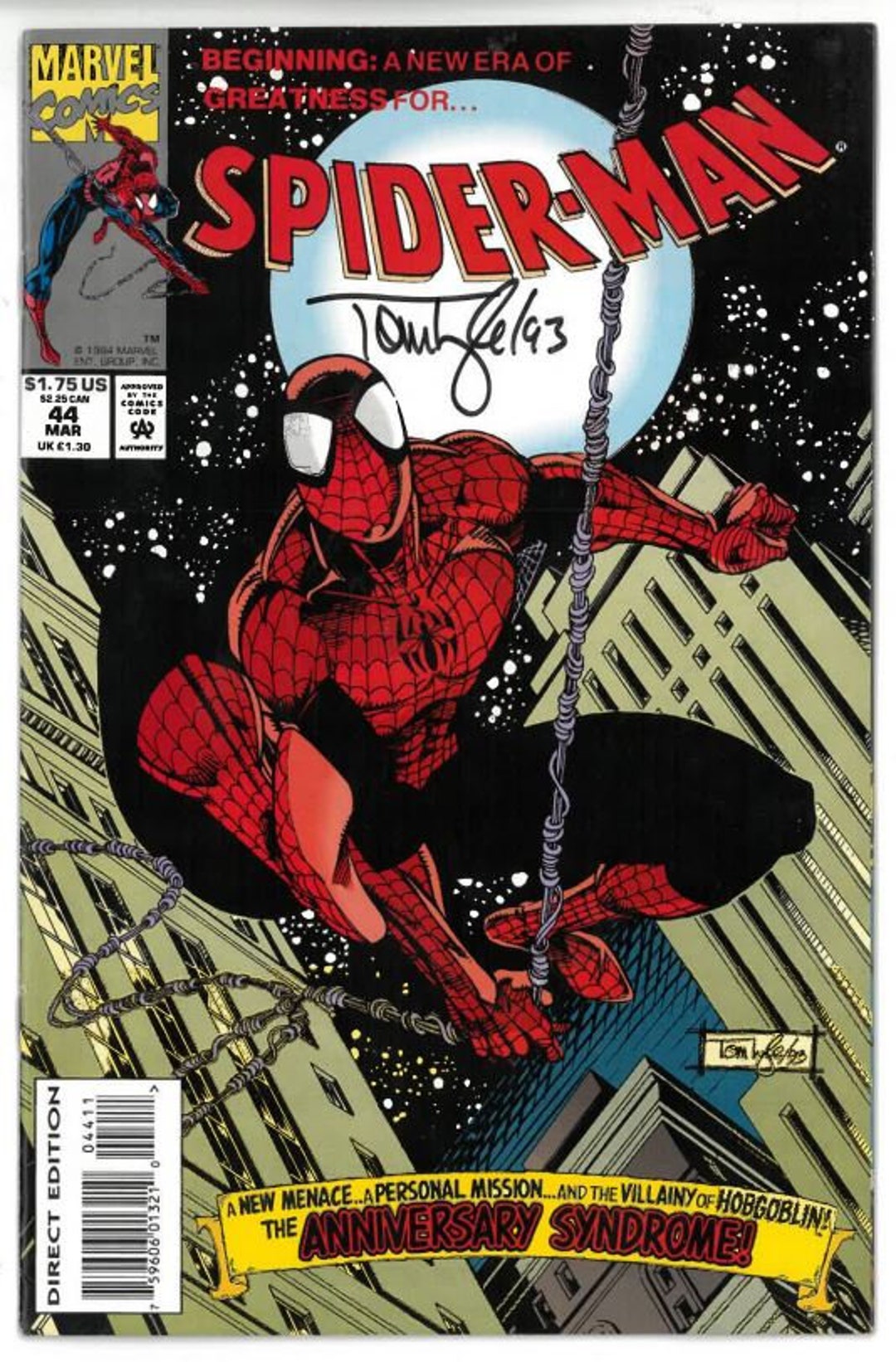 Spider-man Vol 1 44 March 1994 Signed Tom Lyle High Grade - Etsy