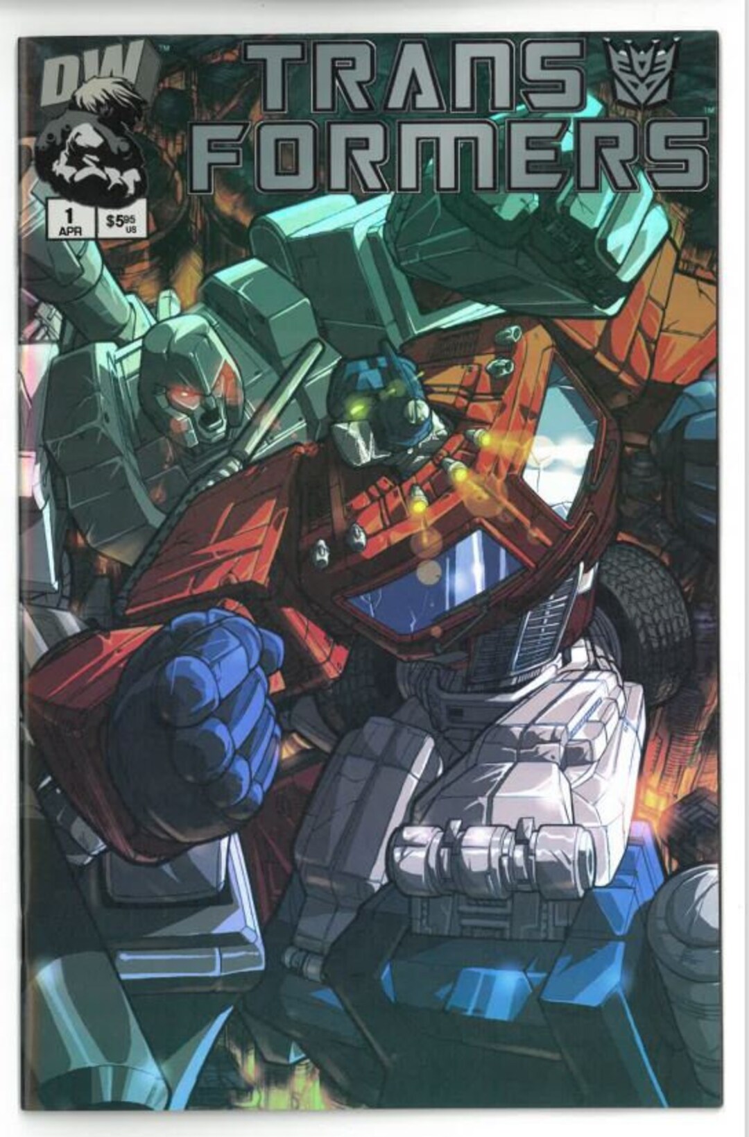 Transformers Generation1 #1 Chromium Foil Variant Cover + #4 SIGNED Pat ...