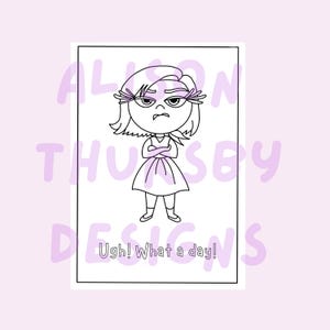 Inside Out 'disgust' Printable Colouring Page. Alison Thursby Designs ...