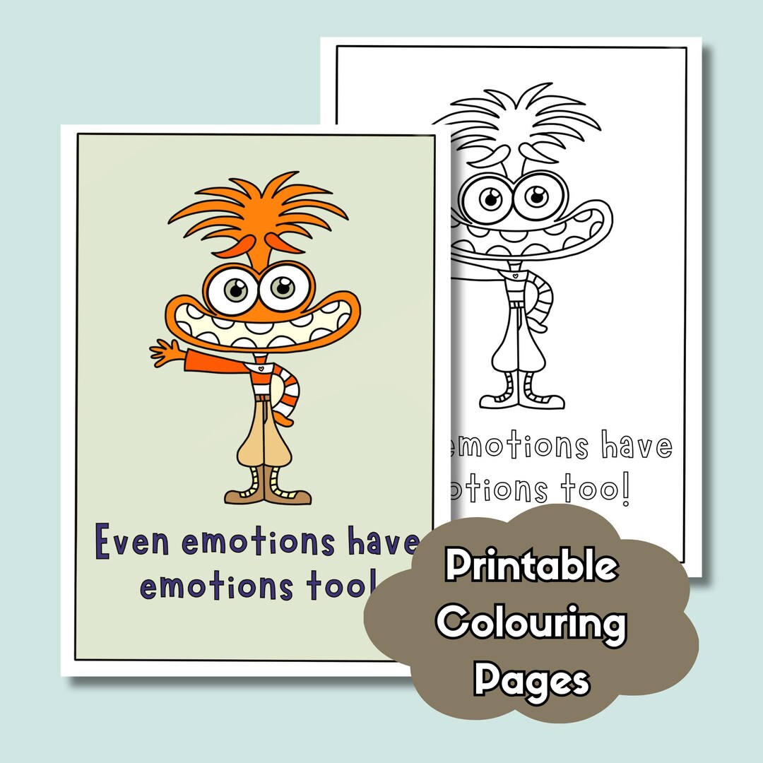 Inside Out 2 'anxiety' Printing Colouring Page. Alison Thursby Designs ...
