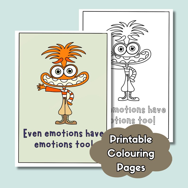 Inside Out 2 'anxiety' Printing Colouring Page. Alison Thursby Designs ...