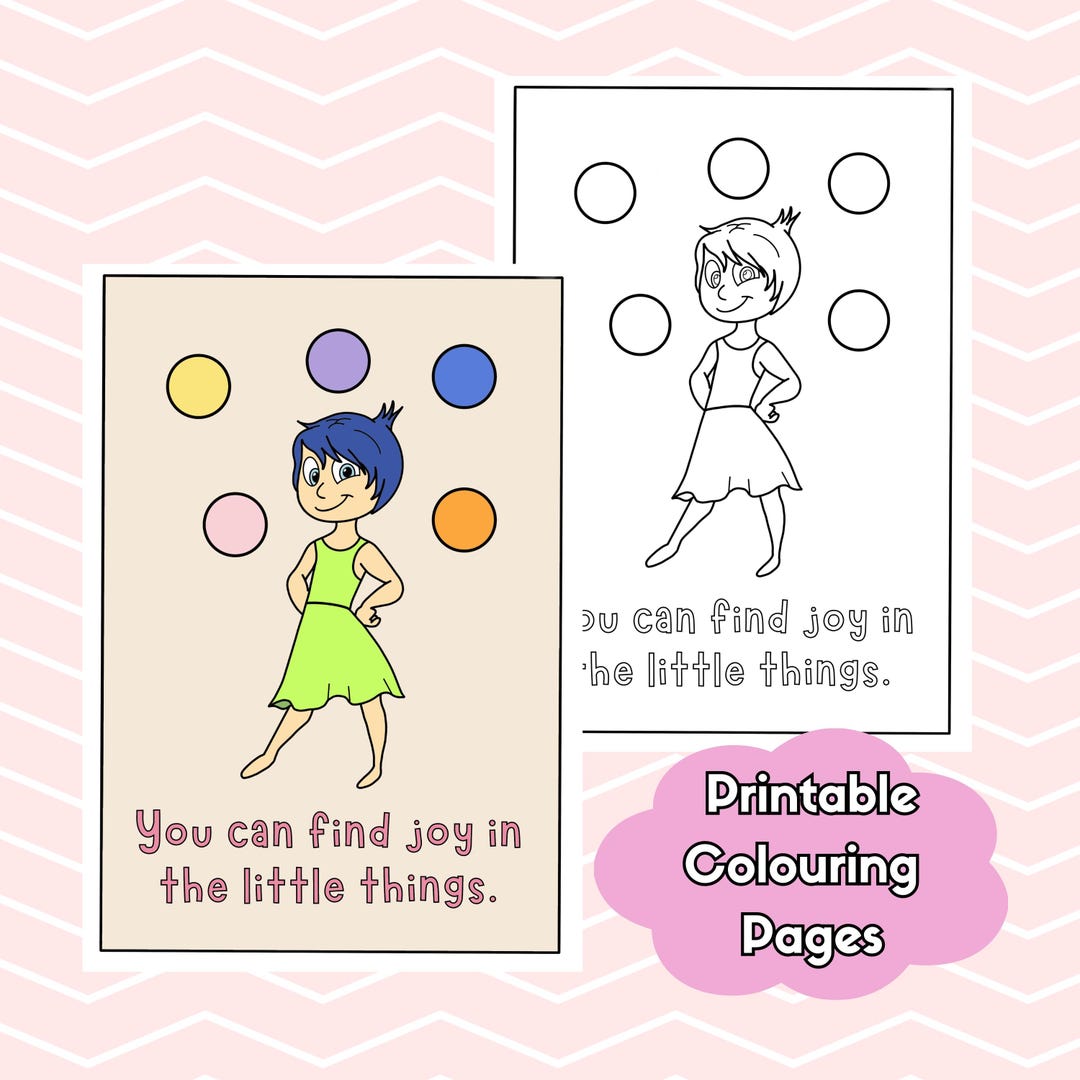 Inside Out 'joy' Printable Colouring Page. Alison Thursby Designs ...