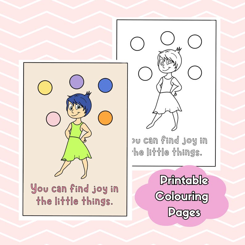Inside Out 'joy' Printable Colouring Page. Alison Thursby Designs Easy ...