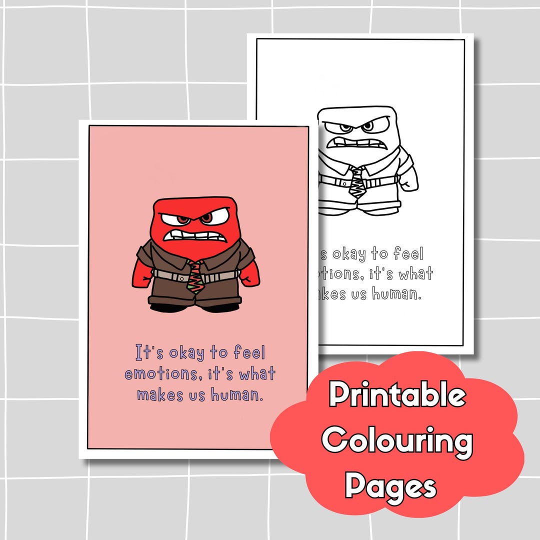 Inside Out 'anger' Printable Colouring Page. Alison Thursby Designs ...