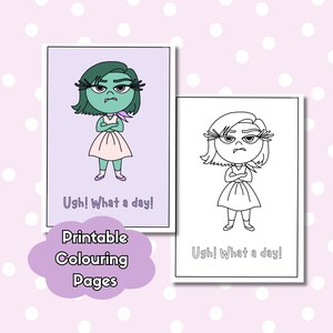 Inside Out 'disgust' Printable Colouring Page. Alison Thursby Designs ...