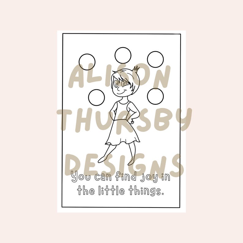 Inside Out 'joy' Printable Colouring Page. Alison Thursby Designs Easy ...