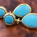 10mm Turquoise Posts With Turquoise Teardrop Pendant - Etsy