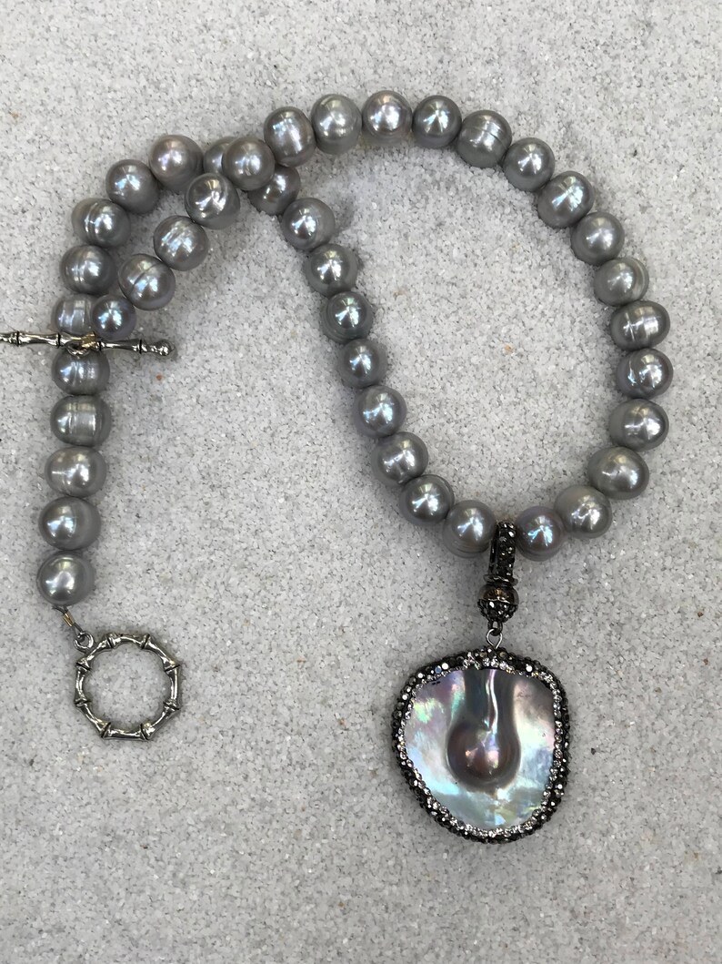 11mm Silver Ringed Pearls With 37mm X 35mm Blister Pearl With - Etsy