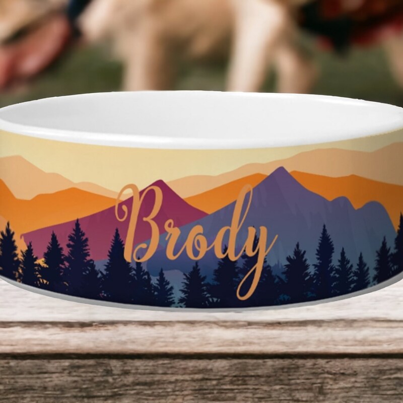 Rustic Dog Bowl - Etsy