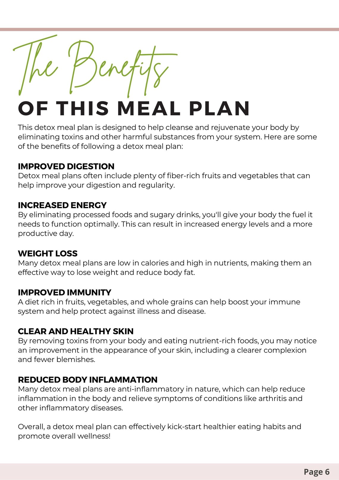 4-week Detox Meal Plan Cleanse, Reset & Rejuvenate Easy-to-follow Detox ...