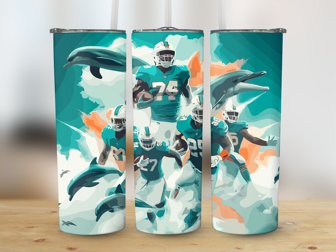 Miami Sports Football Team Art Tumbler, Digital Download Artwork, NFL ...
