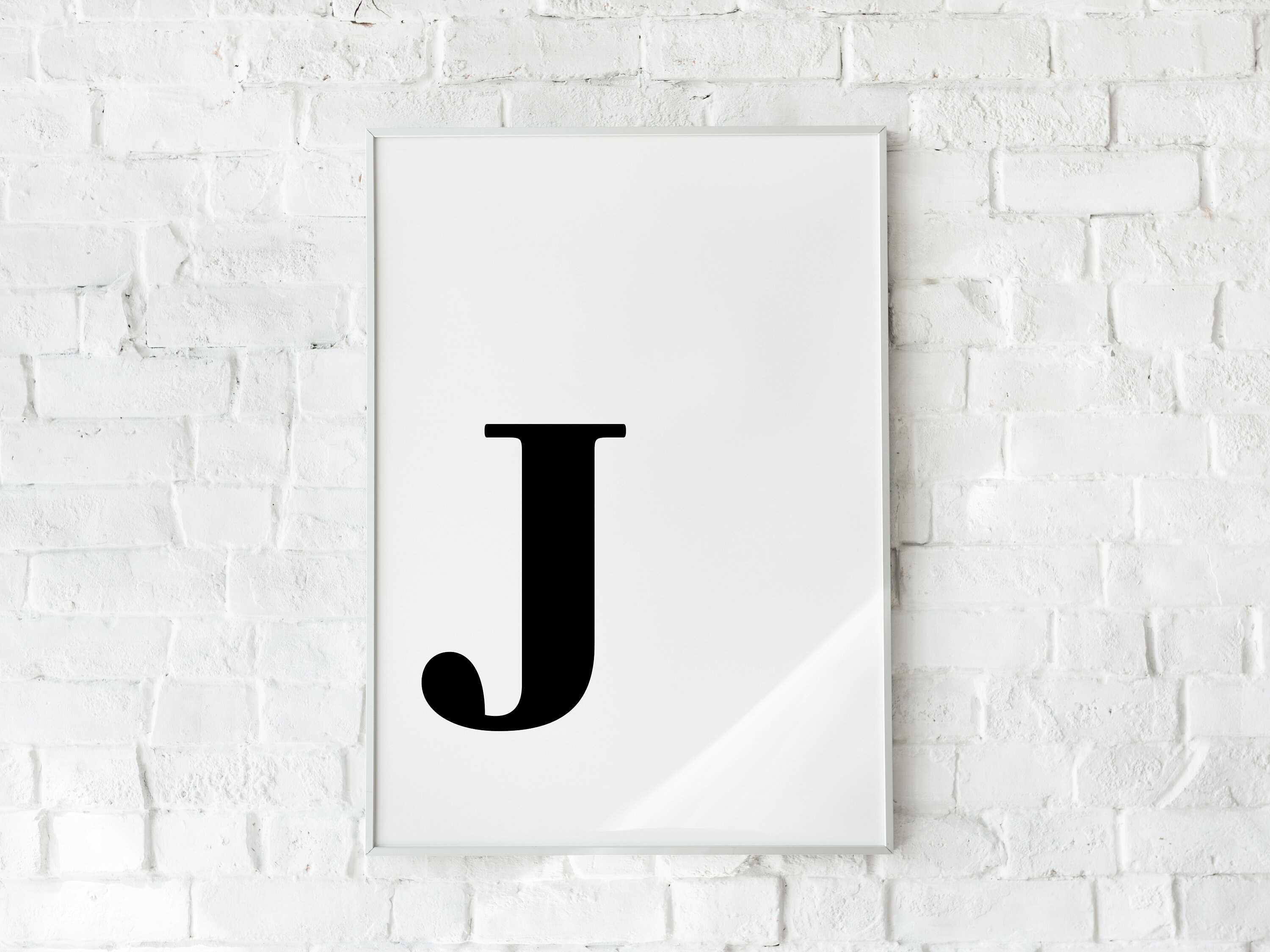 Alphabet A-Z, Printable Poster Art, Upper Case, Black Letter and White ...