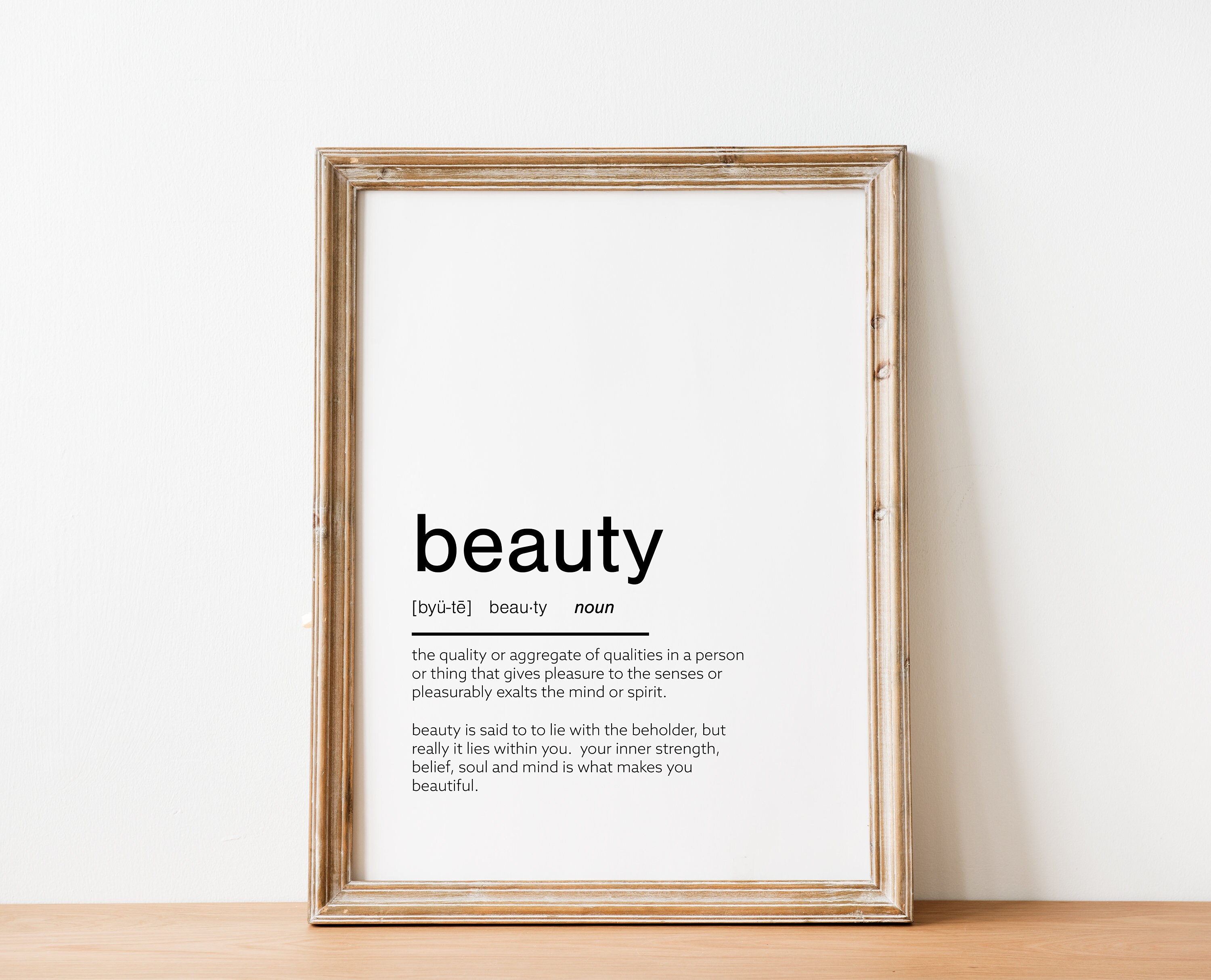 Beauty Definition Print, Quote Print, Print at Home, Downloadable ...
