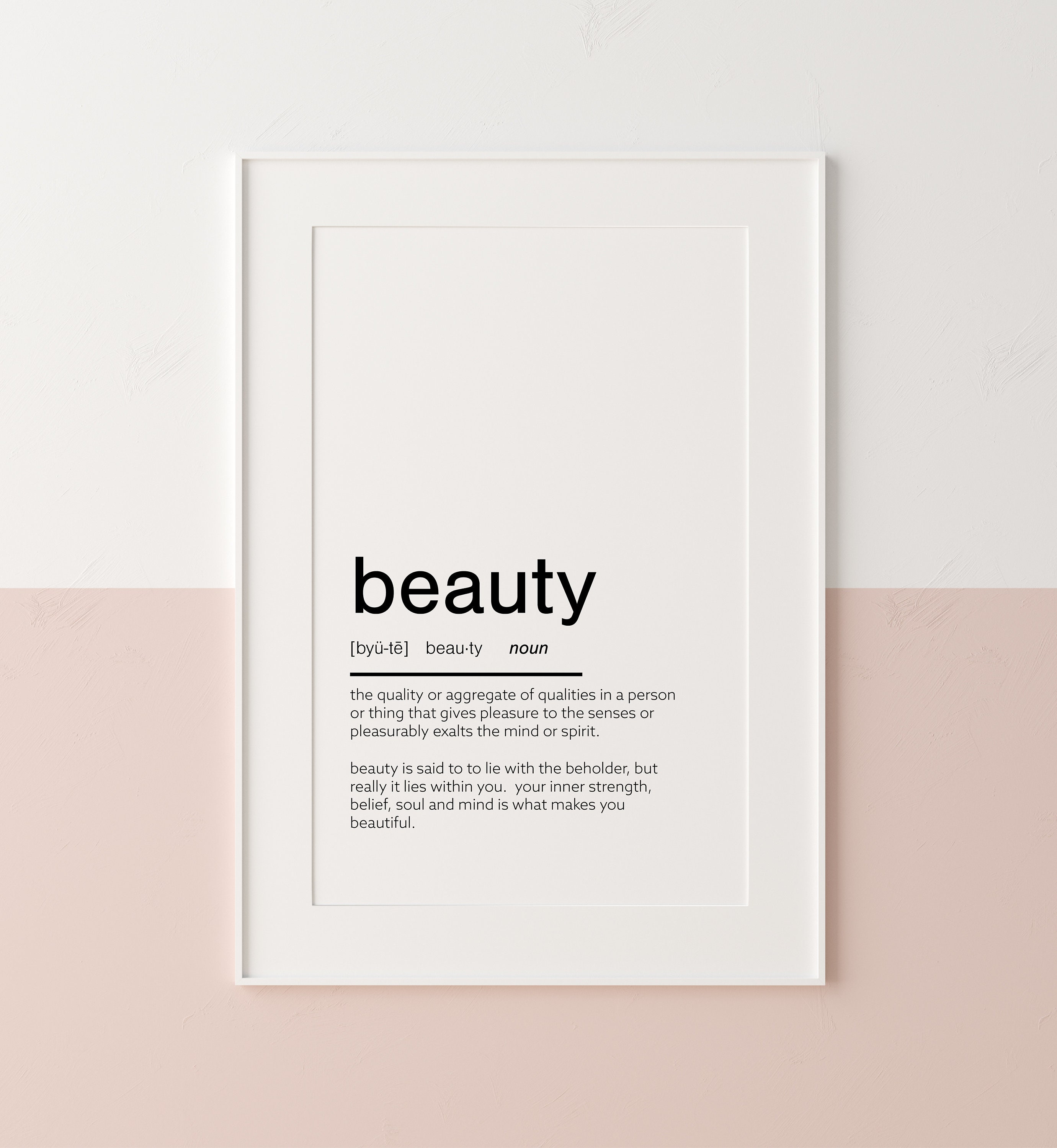 Beauty Definition Print, Quote Print, Print at Home, Downloadable ...