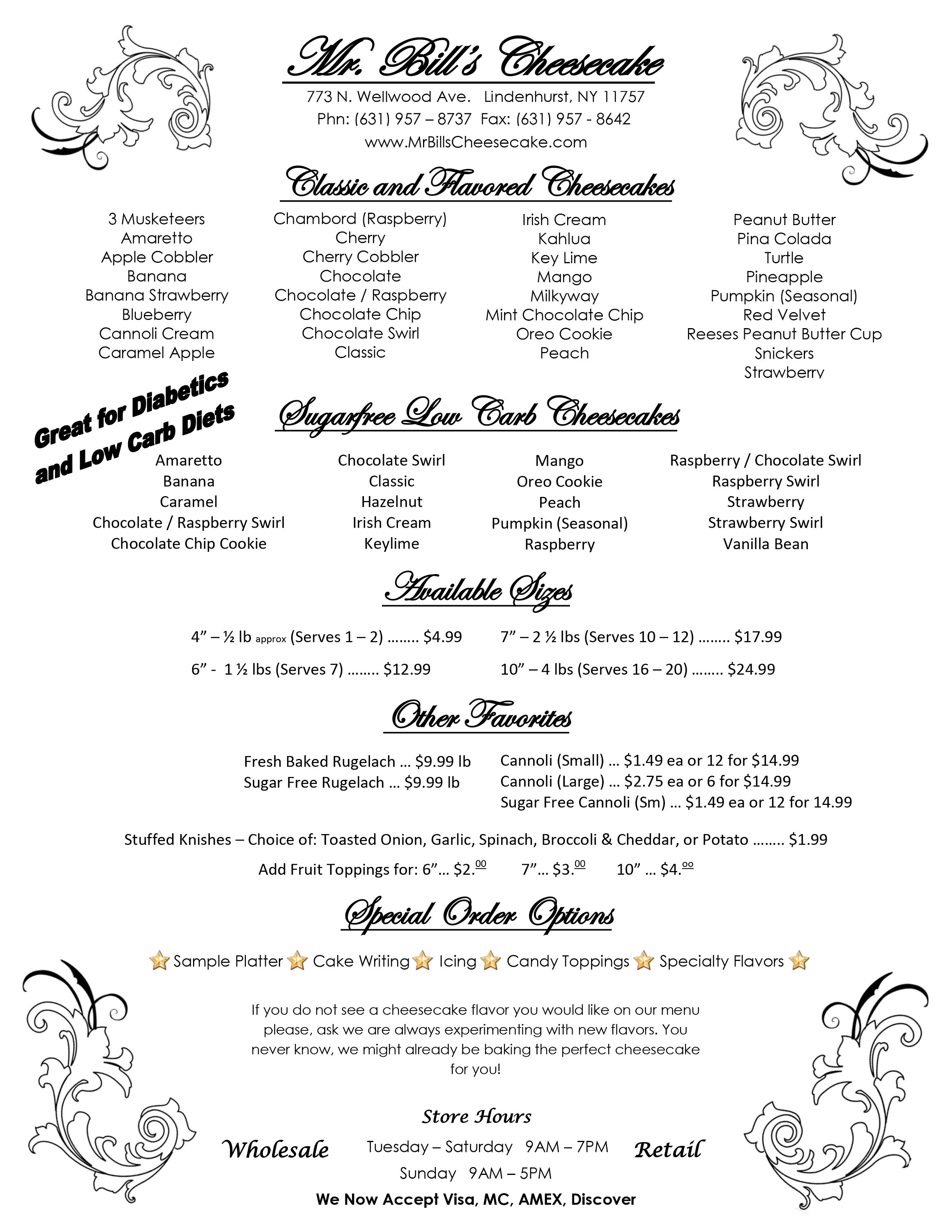 Menu Etsy