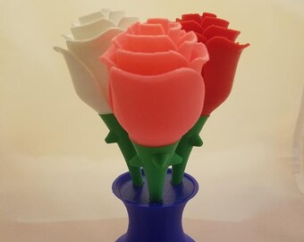 Printed roses | Etsy