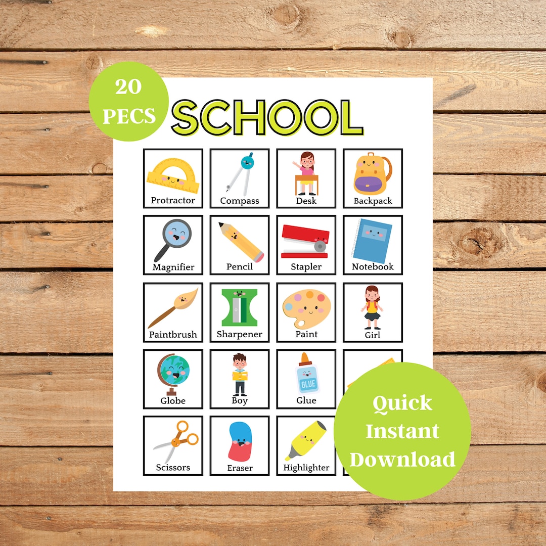 Autism Pec Cards Printable for Autism Behavior Chart for - Etsy