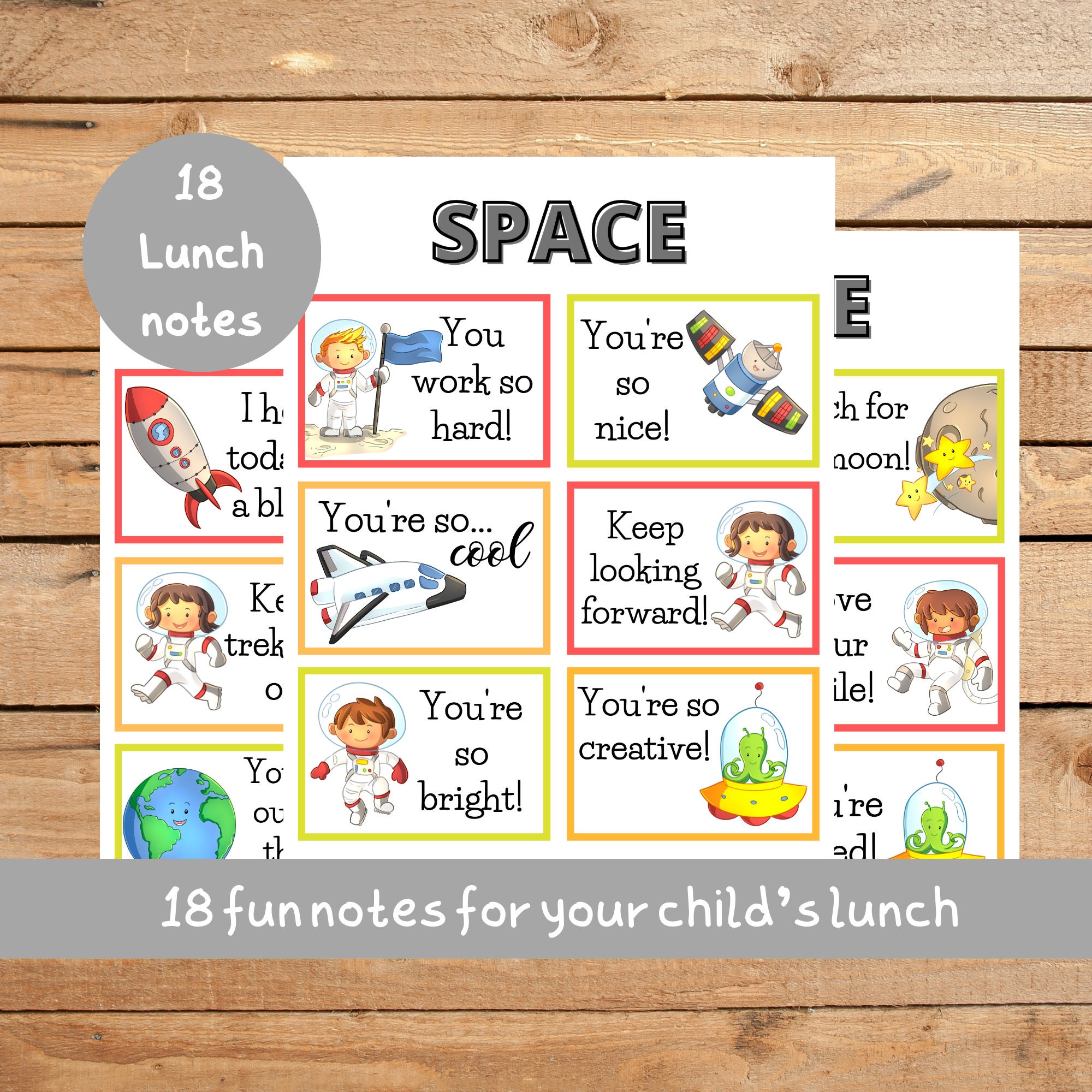 Lunch Notes For Boys