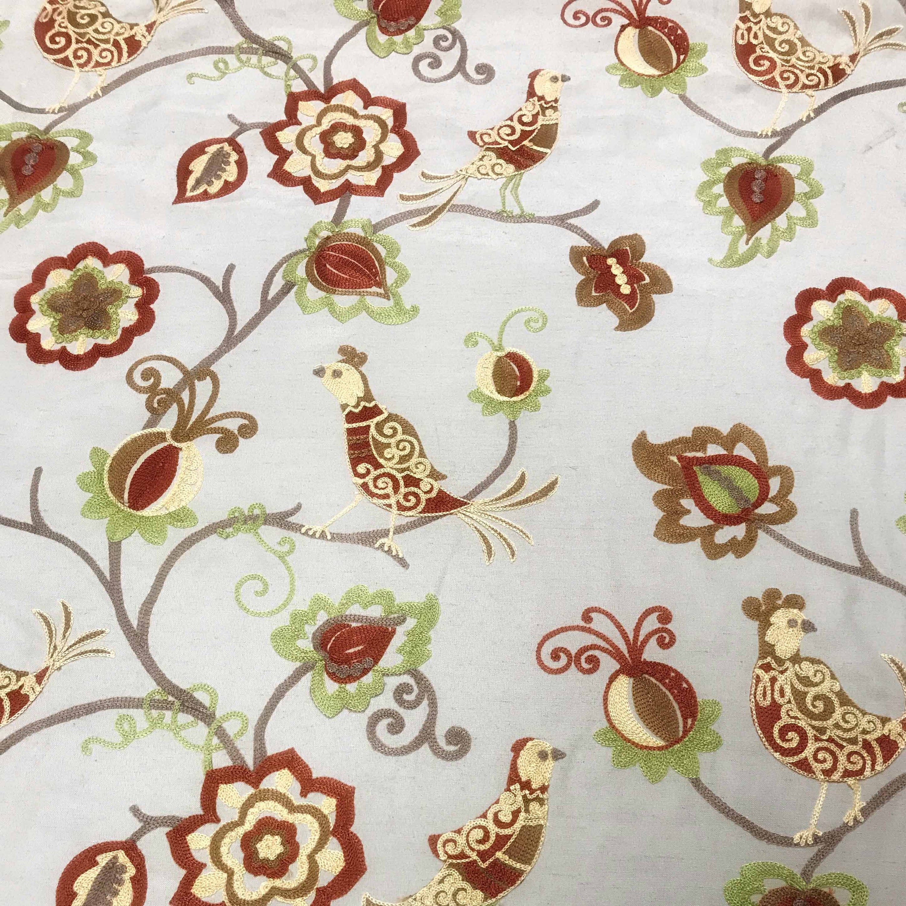 Ingrid - Embroidered Fabric by the Yard - Etsy