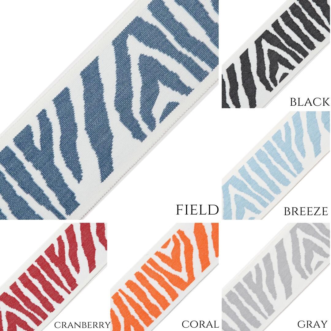 GAZEBO - 3.25" Zebra Tape - Trim by the Yard - Etsy